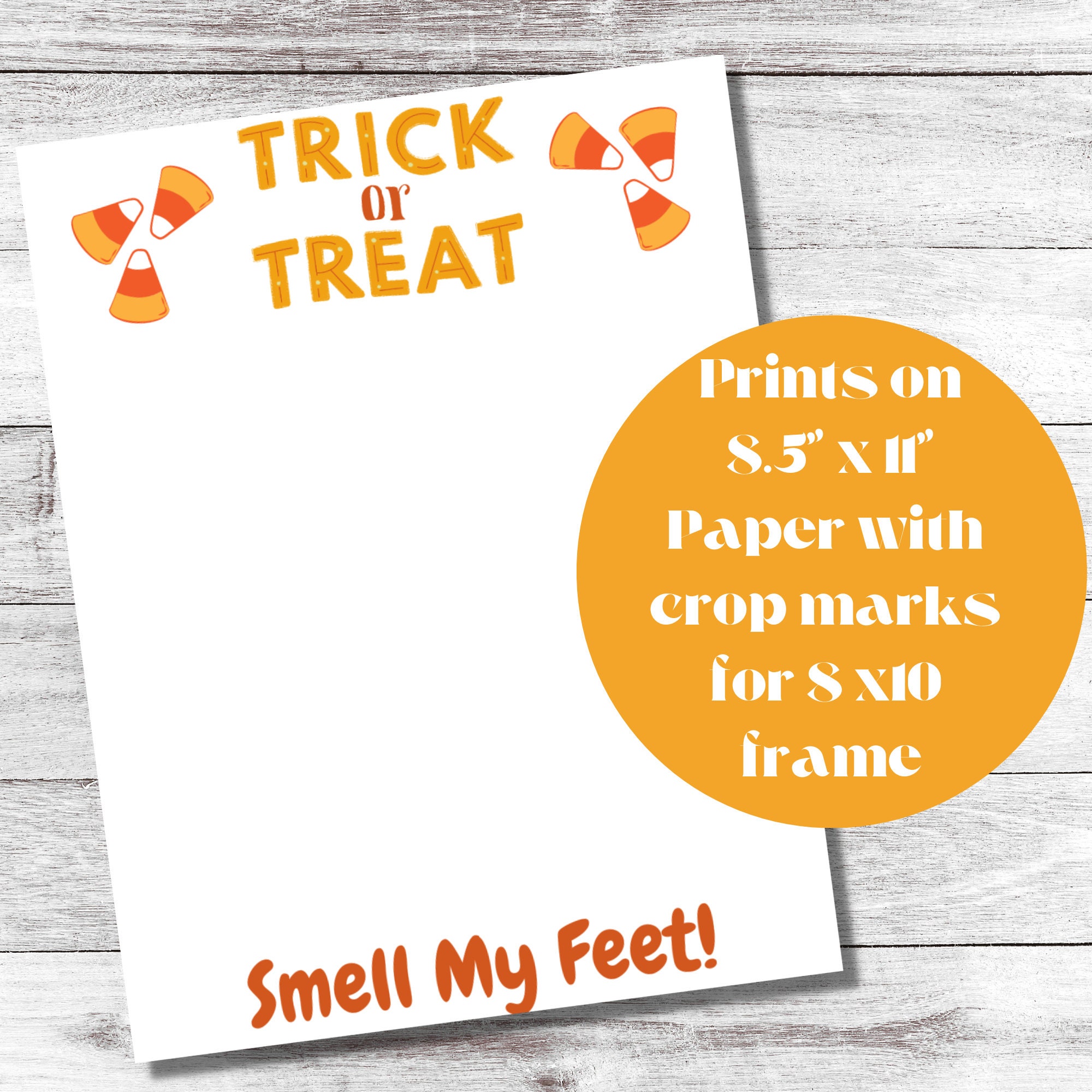 Trick or Treat Smell My Feet Footprint Craft| Instant Download ...