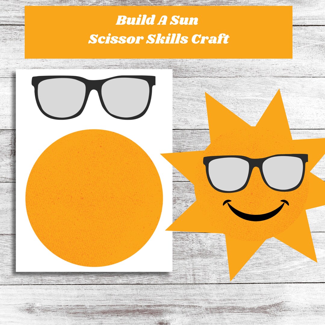 Build A Sun Craft| Summer Sun Scissor Skills Craft| Instant Download - Etsy
