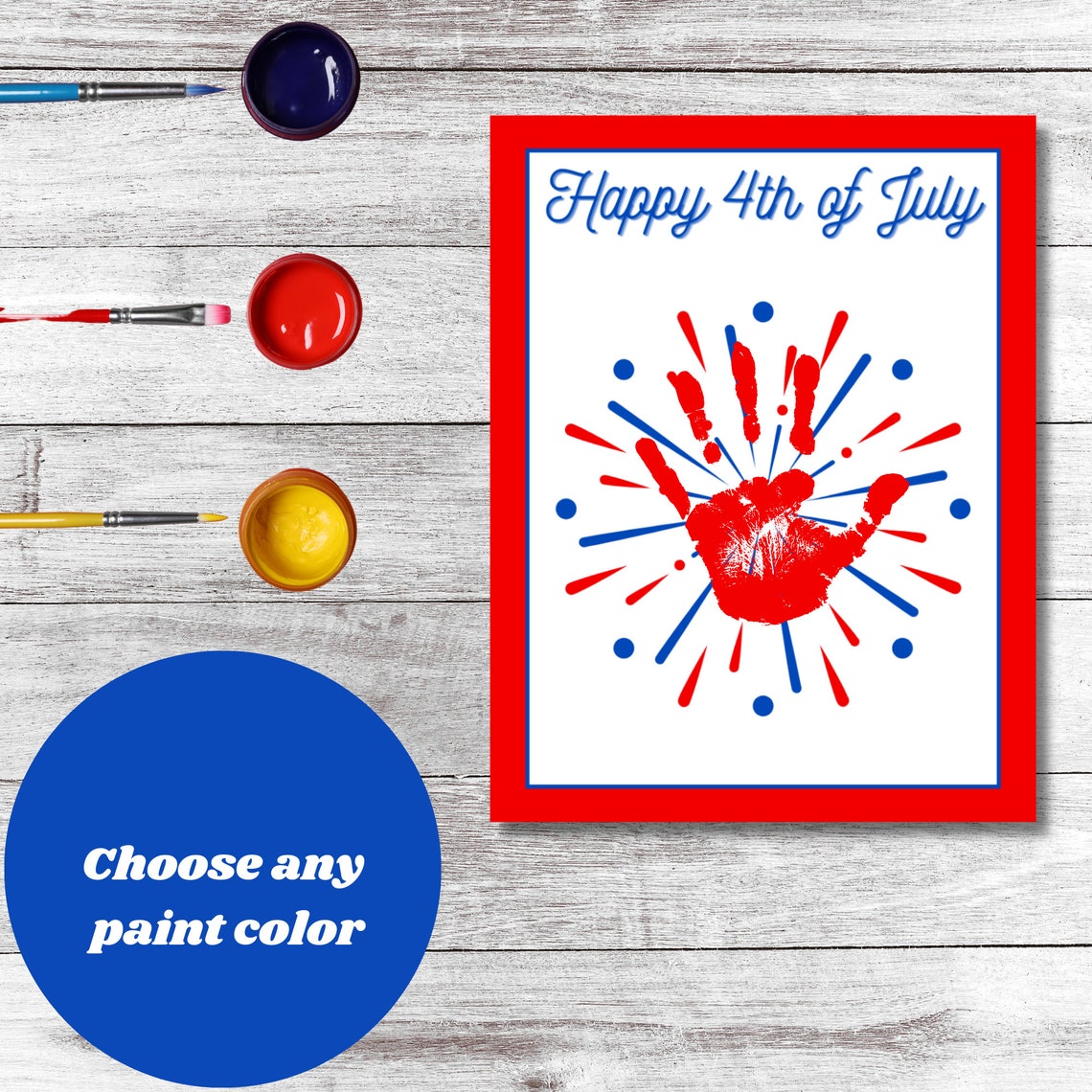 4th of July Firework Handprint Craft| Independence Day Activity ...