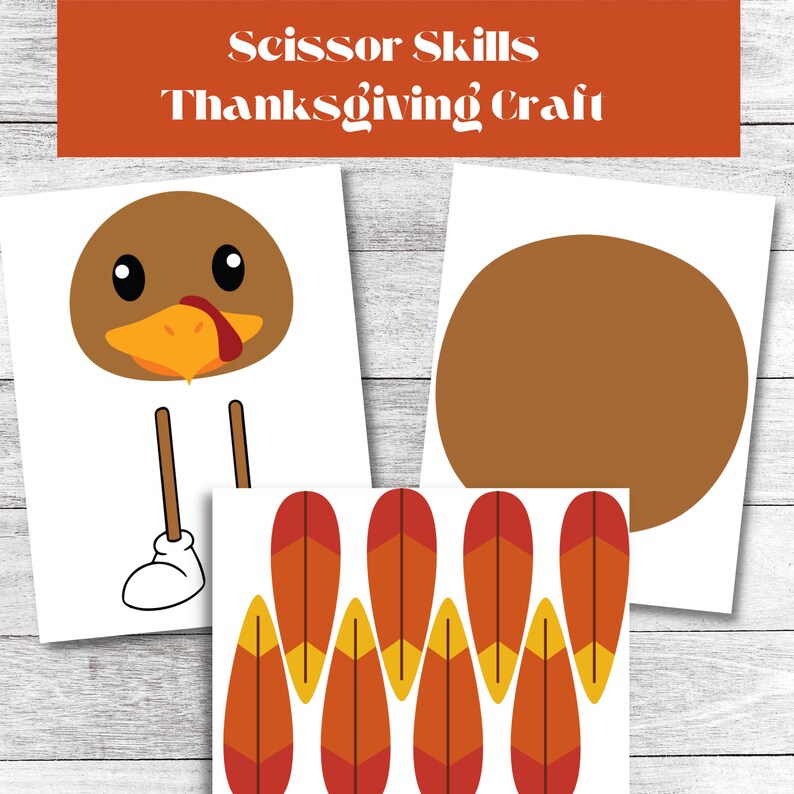 Thanksgiving Scissor Skills Craft Instant Download Scissor Skills ...