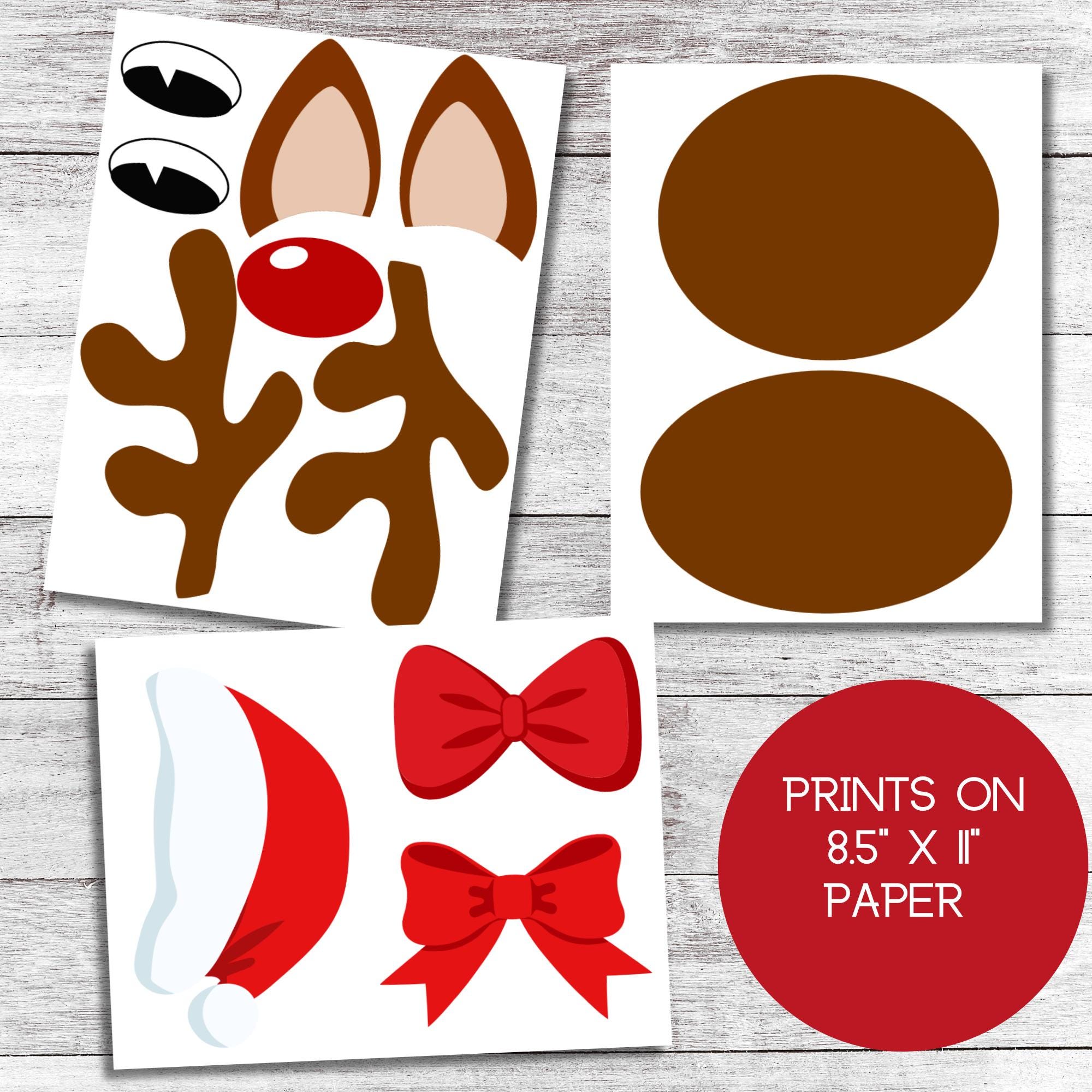 Make A Reindeer Paper Craft |reindeer Craft Template| Instant Download ...