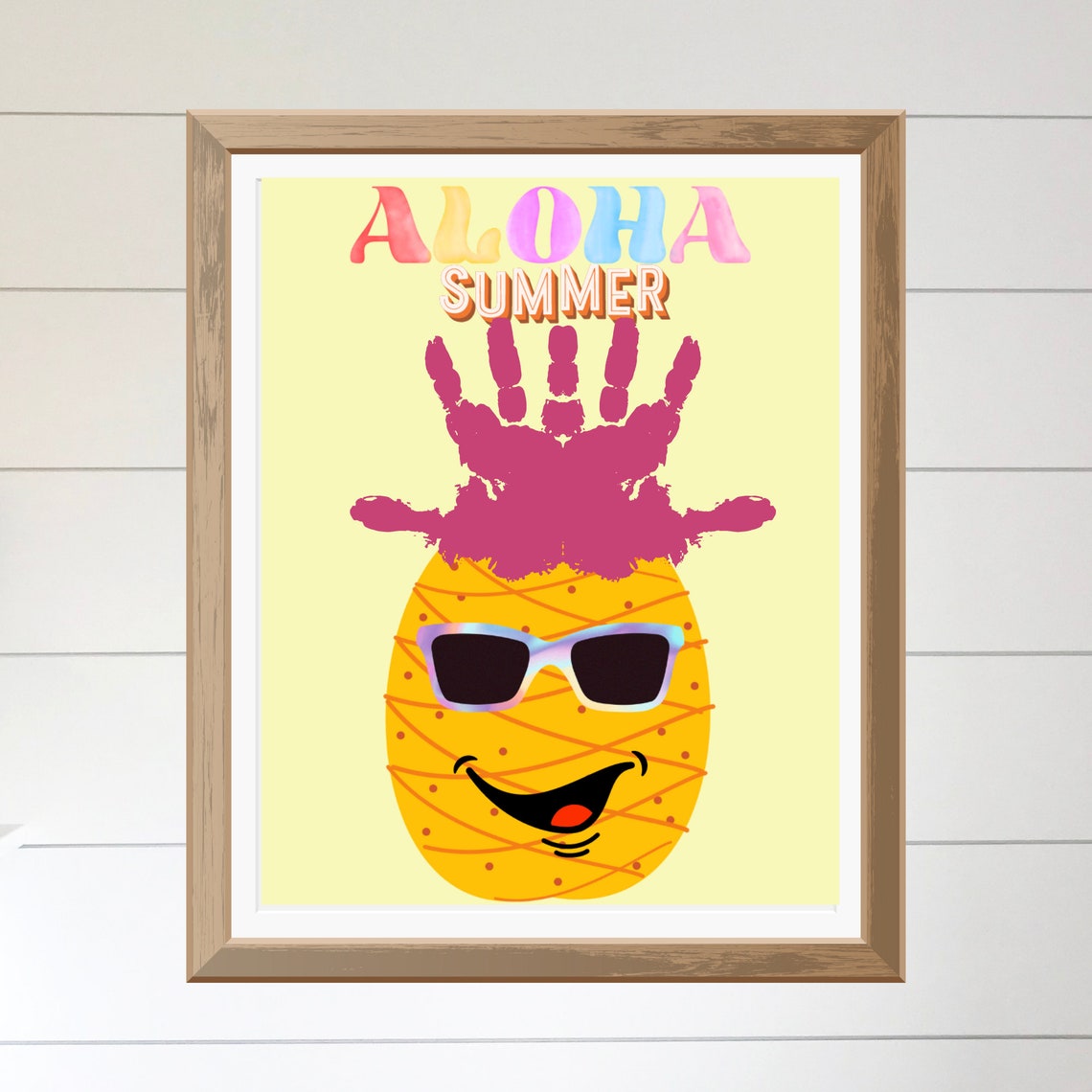 Pineapple Handprint Craft| Aloha Summer Art| Luau Theme Craft| Instant ...