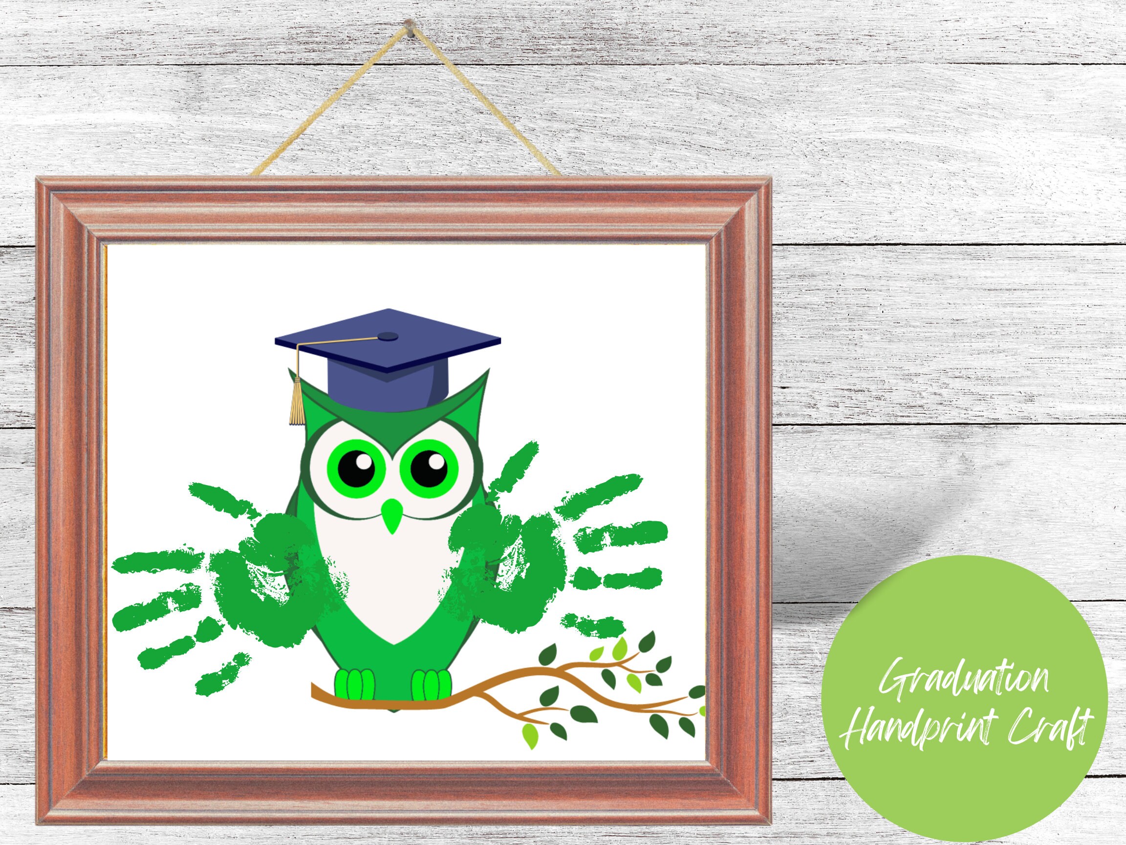 Graduation Owl Handprint Craft Instant Download Printable Handprint Art ...