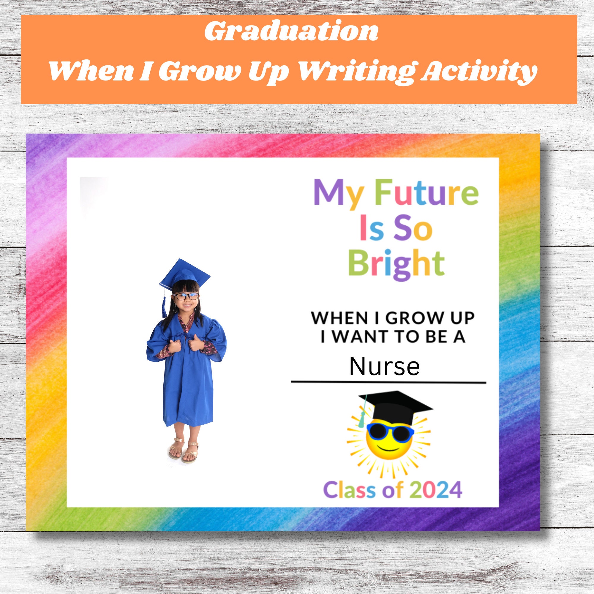 My Future is so Bright Graduation Writing Activity Early Childhood ...