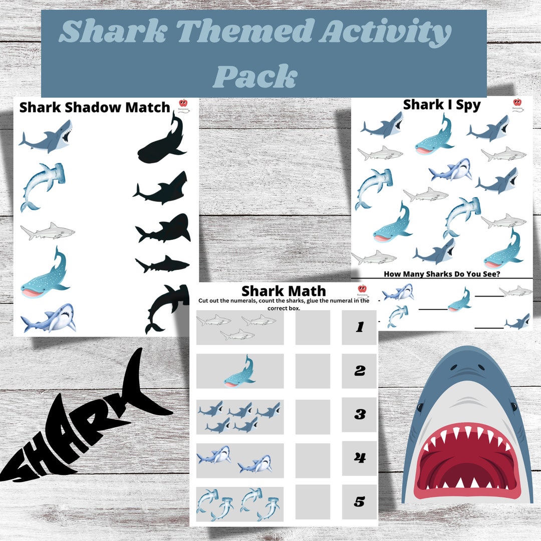 Shark Activity Pack| Shark Week Worksheets| Instant Download - Etsy