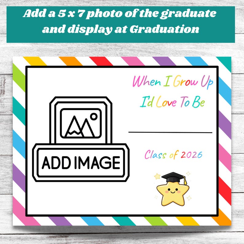 Preschool Graduation Keepsake | "when I Grow Up" Memory Page (digital ...