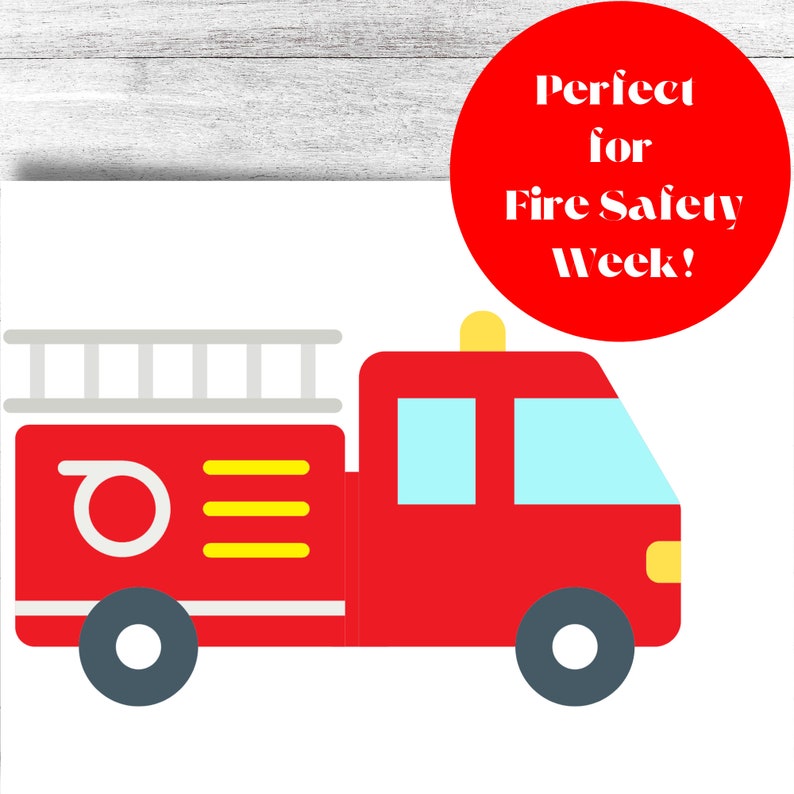 Fire Safety Fire Truck Scissor Skills Craft| Instant Download| Fire ...