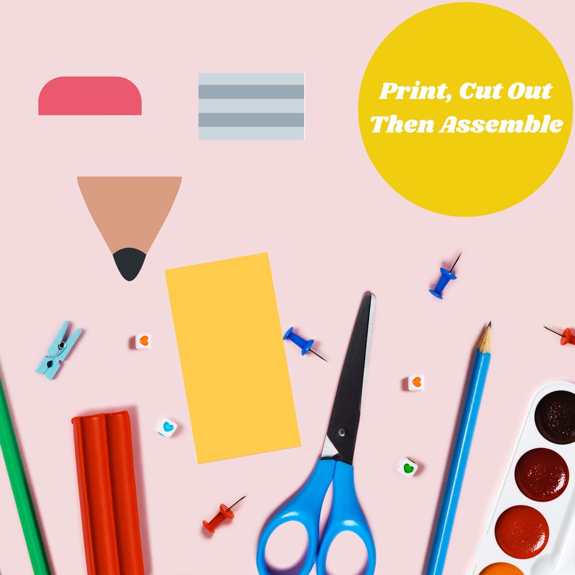 Pencil Craft| Scissor Skills Activity| Low Prep Craft Instant Download ...