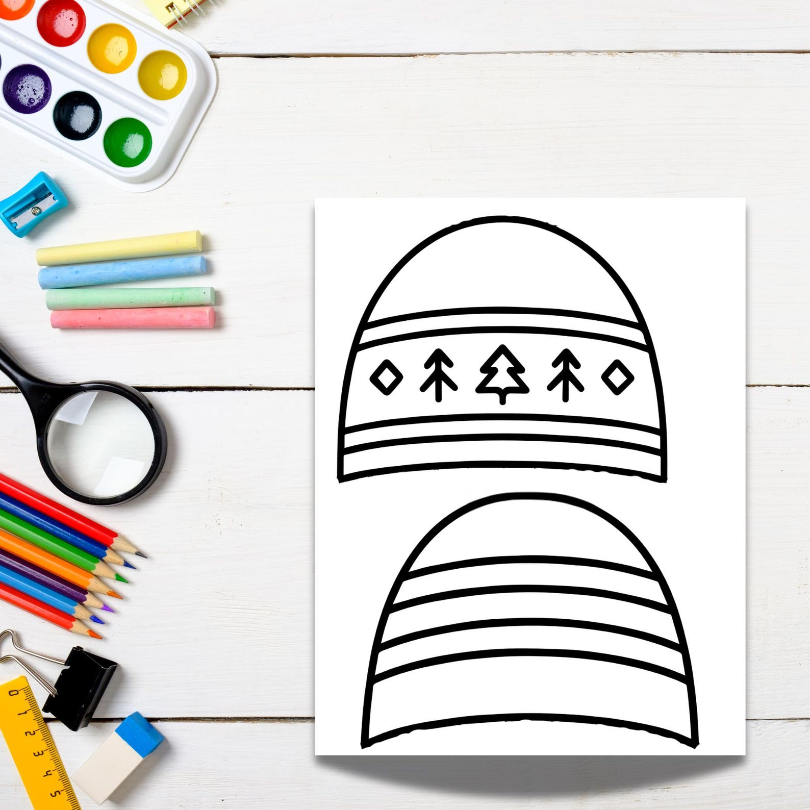 Printable Winter Hat Craft for Kids | DIY Paper Beanie Activity ...
