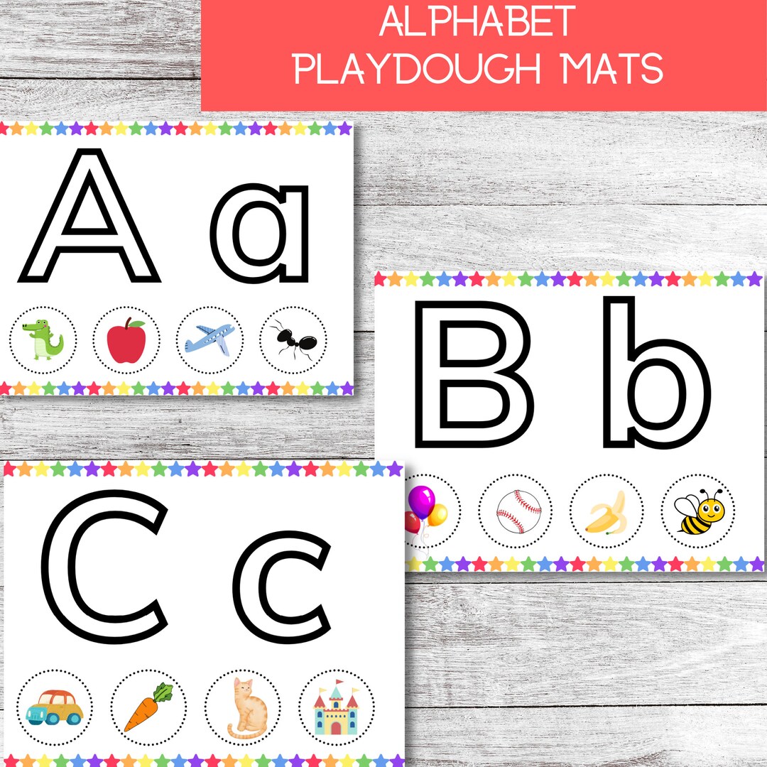 Playdough Alphabet Mat| | Letter Recognition Activity| Back to School ...