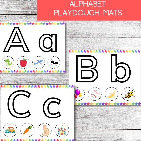 Playdough Alphabet Mat Letter Recognition Activity Back to - Etsy