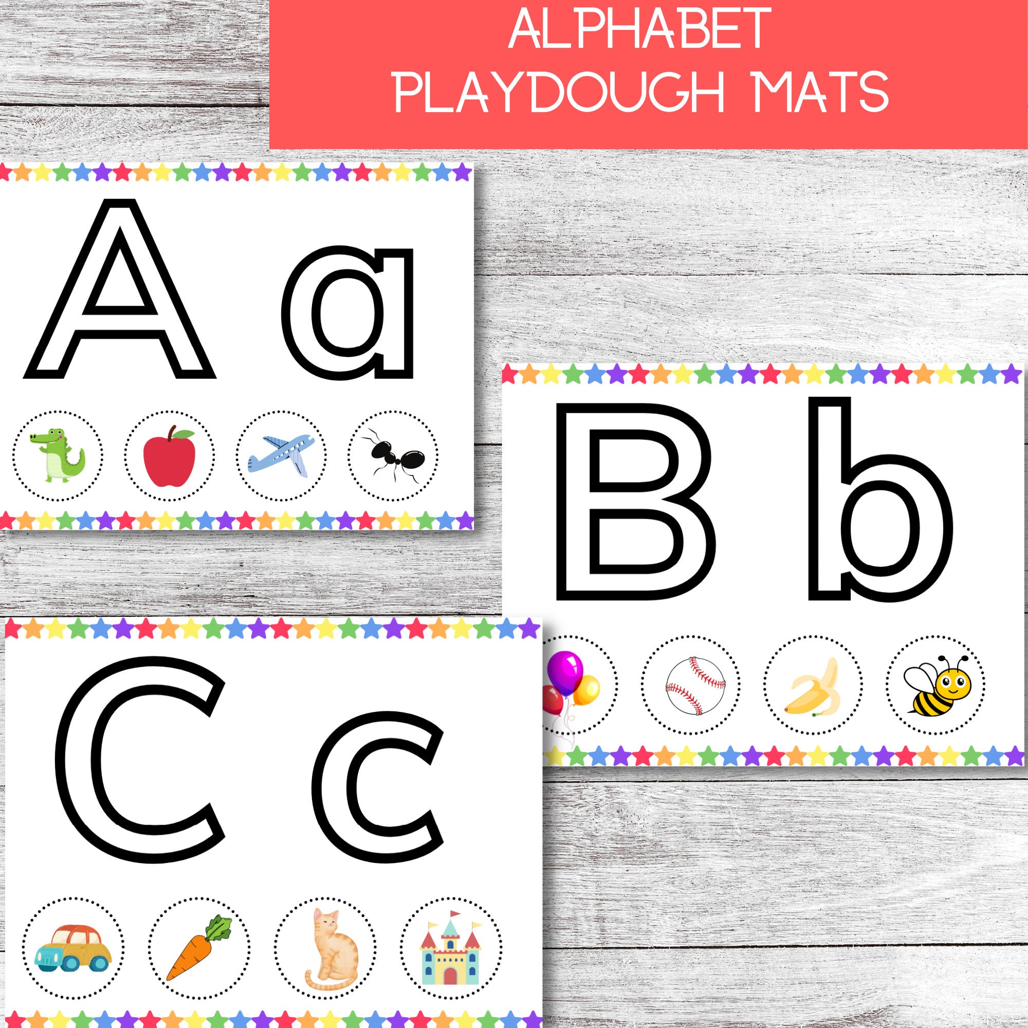 Playdough Alphabet Mat| | Letter Recognition Activity| Back to School ...