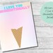 Ice Cream Cone Handprint Craft| Instant Download| I Love You ...