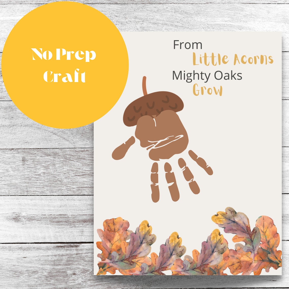 From Little Acorns Mighty Oaks Grow Handprint Craft| Fall Keepsake ...