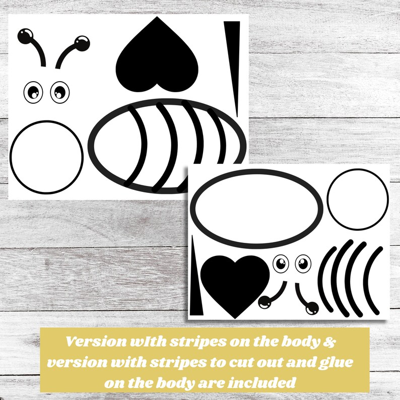 Build A Bumble Bee Craft Scissor Skills Printable Low Prep Craft ...