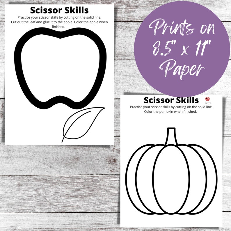 Seasonal Scissor Skills Bundle| Instant Download| Fine Motor Practice ...