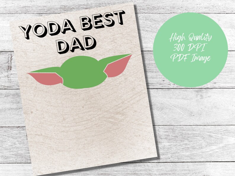 Yoda Best Dad Handprint Craft| Father's Day Printable| Grandfather ...