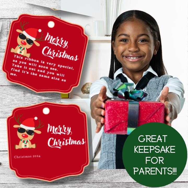 Christmas Ribbon Height Ornament Tag Ribbon Height Ornament Label ...