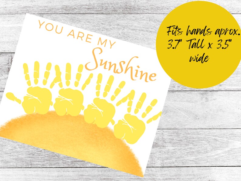You Are My Sunshine Handprint/footprint Craft Template Instant Download ...