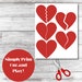 Valentine's Day Broken Heart Matching Game: Classroom Party Activity ...