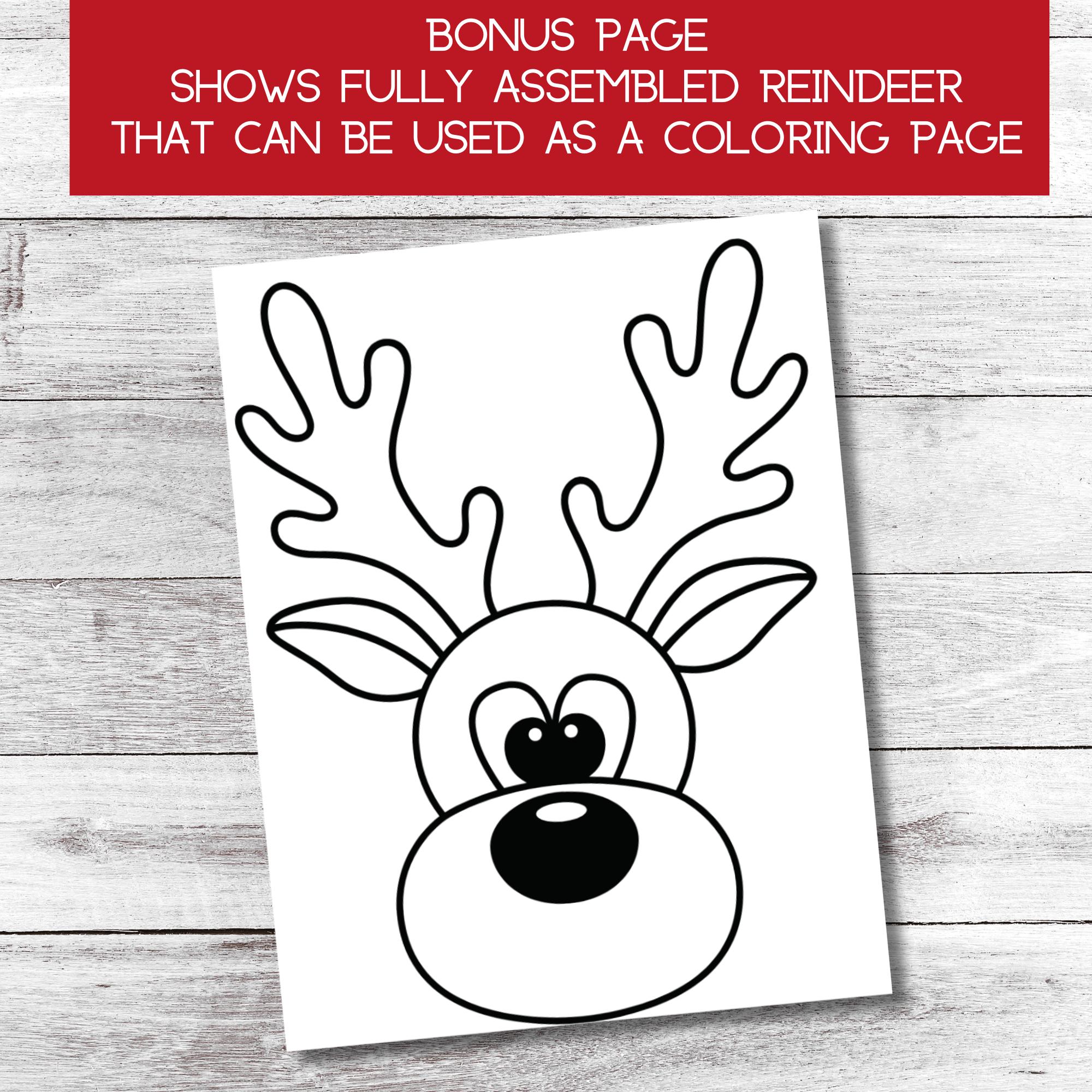 Make A Reindeer Paper Craft |reindeer Craft Template| Instant Download ...
