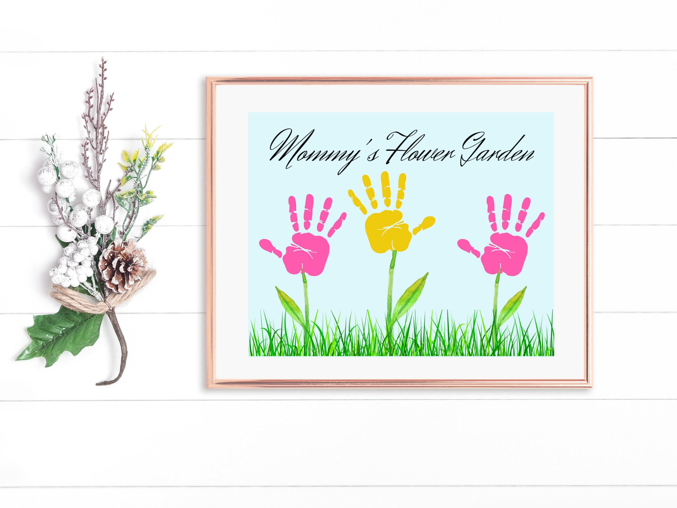 Mother's Day Handprint Flower Garden Craft: DIY Kid Keepsake (instant ...