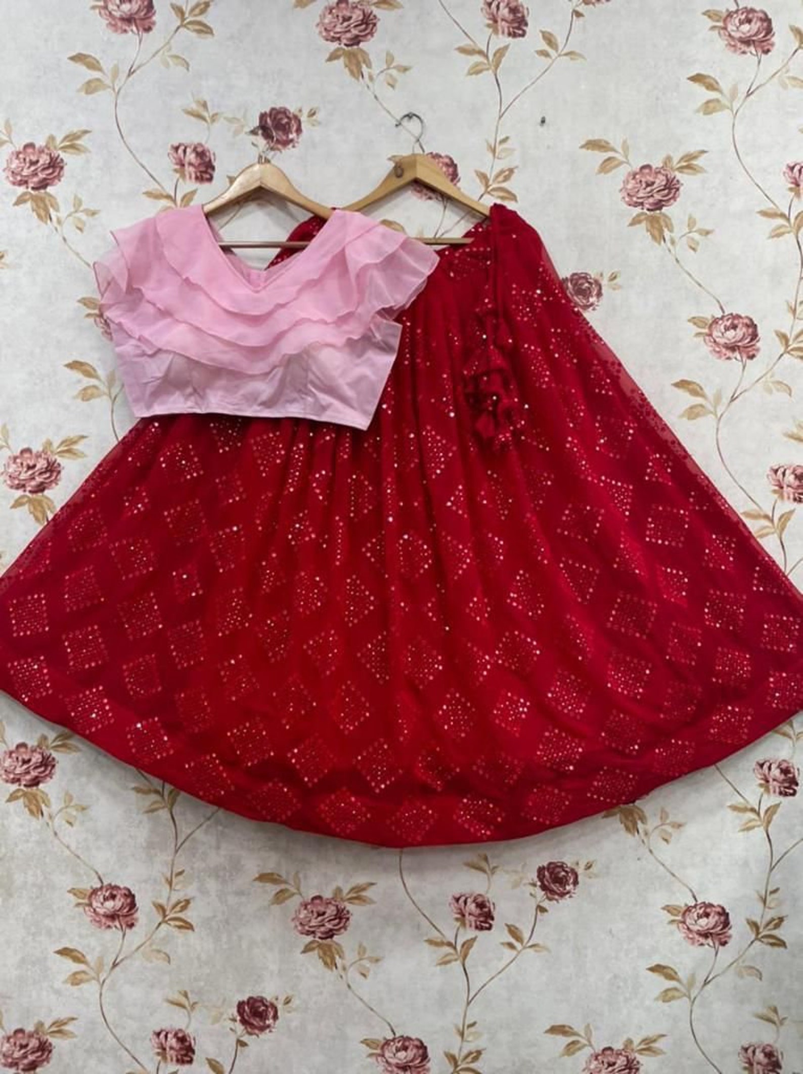 Designer Mom and Daughter Matching Lehenga Choli Dupatta Fully - Etsy