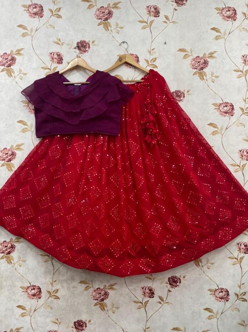 Designer Mom and Daughter Matching Lehenga Choli Dupatta Fully - Etsy