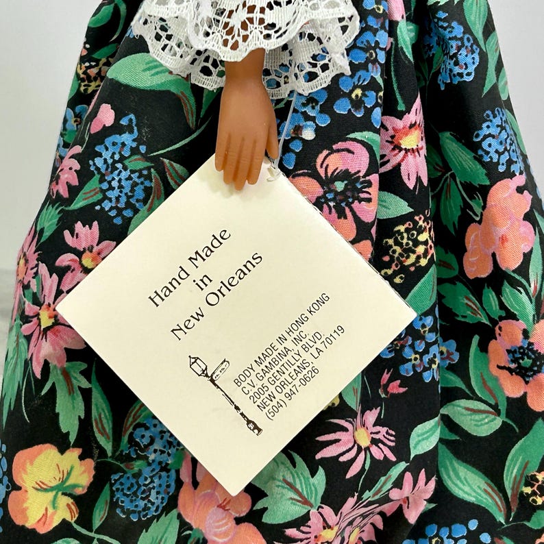 Vintage Gambina Doll | Handmade New Orleans Caribbean Woman With Floral ...