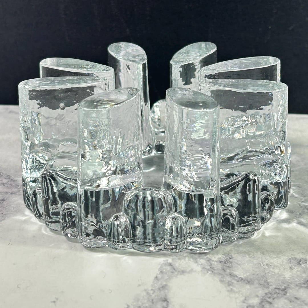 Vintage Bel Mondo Glass Teapot Warmer West Germany Art Glass Tealight