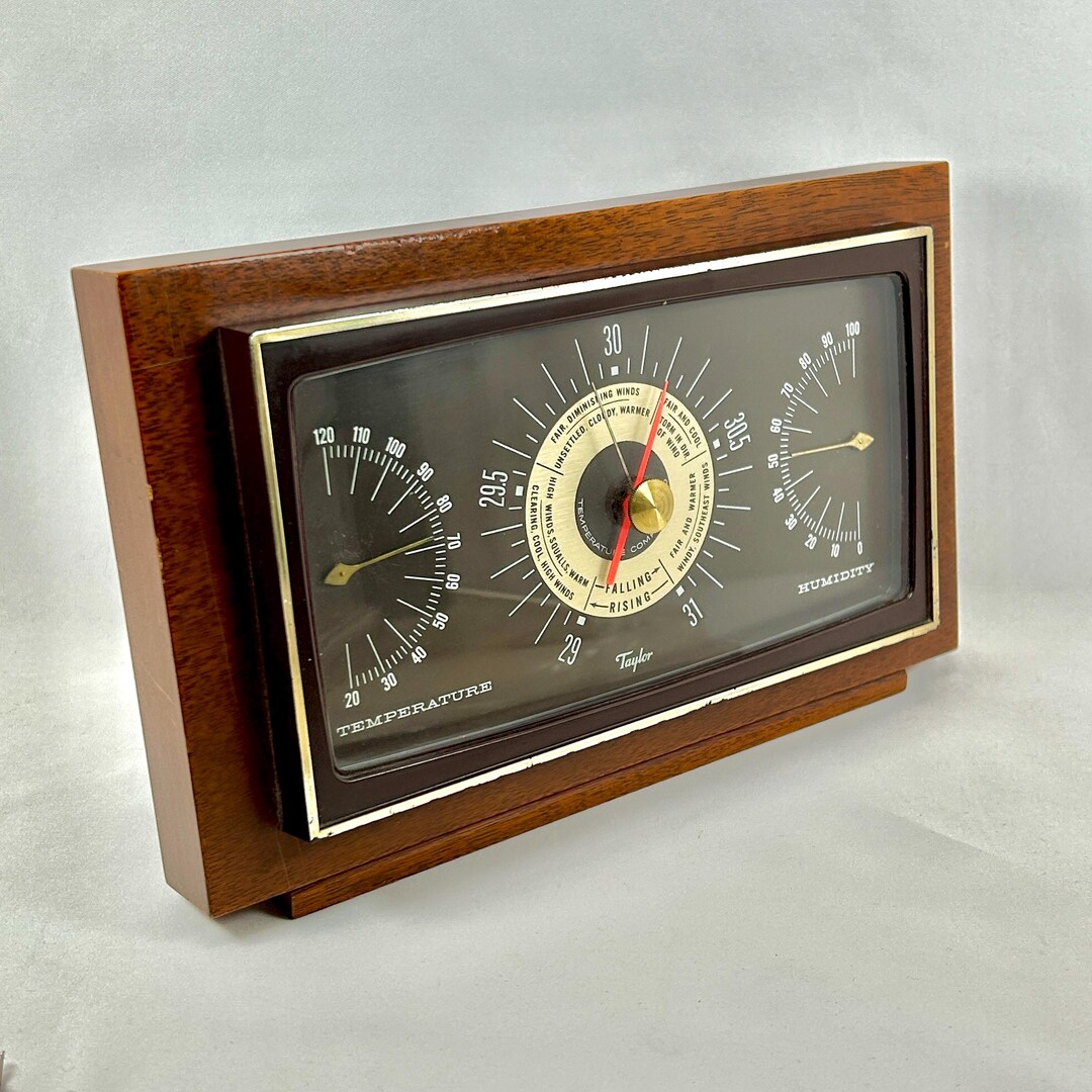 Taylor Weather Station MCM Barometer Thermometer Humidity Gauge Home ...