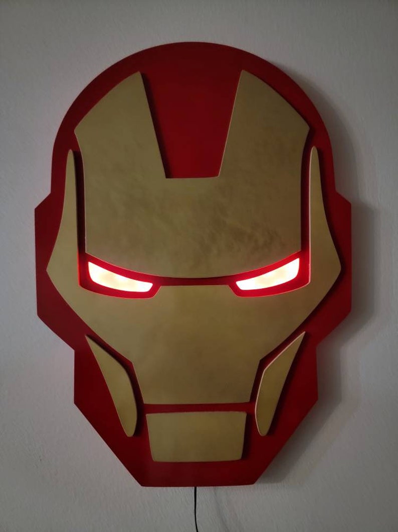 Ironman 3D Sign With LED Lights - Etsy