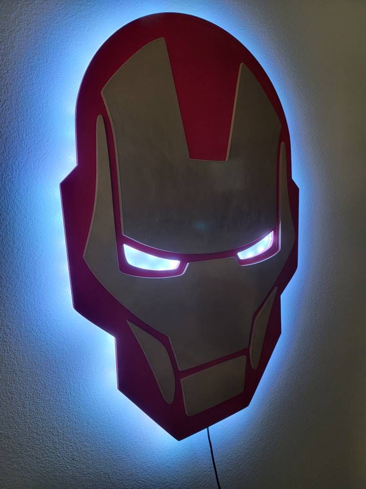 Ironman 3D Sign With LED Lights - Etsy