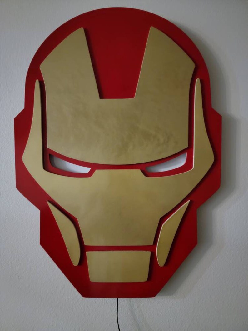 Ironman 3D Sign With LED Lights - Etsy
