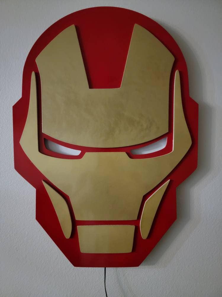 Ironman 3D Sign With LED Lights - Etsy