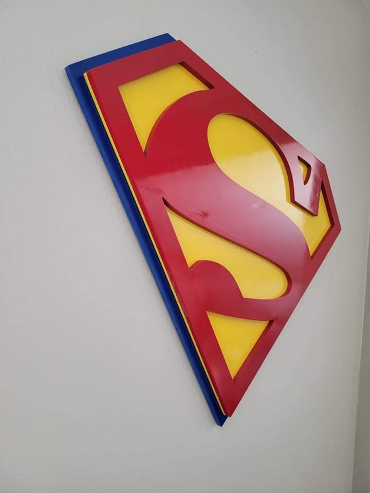 Superman 3D Wall Art/ Sign - Etsy