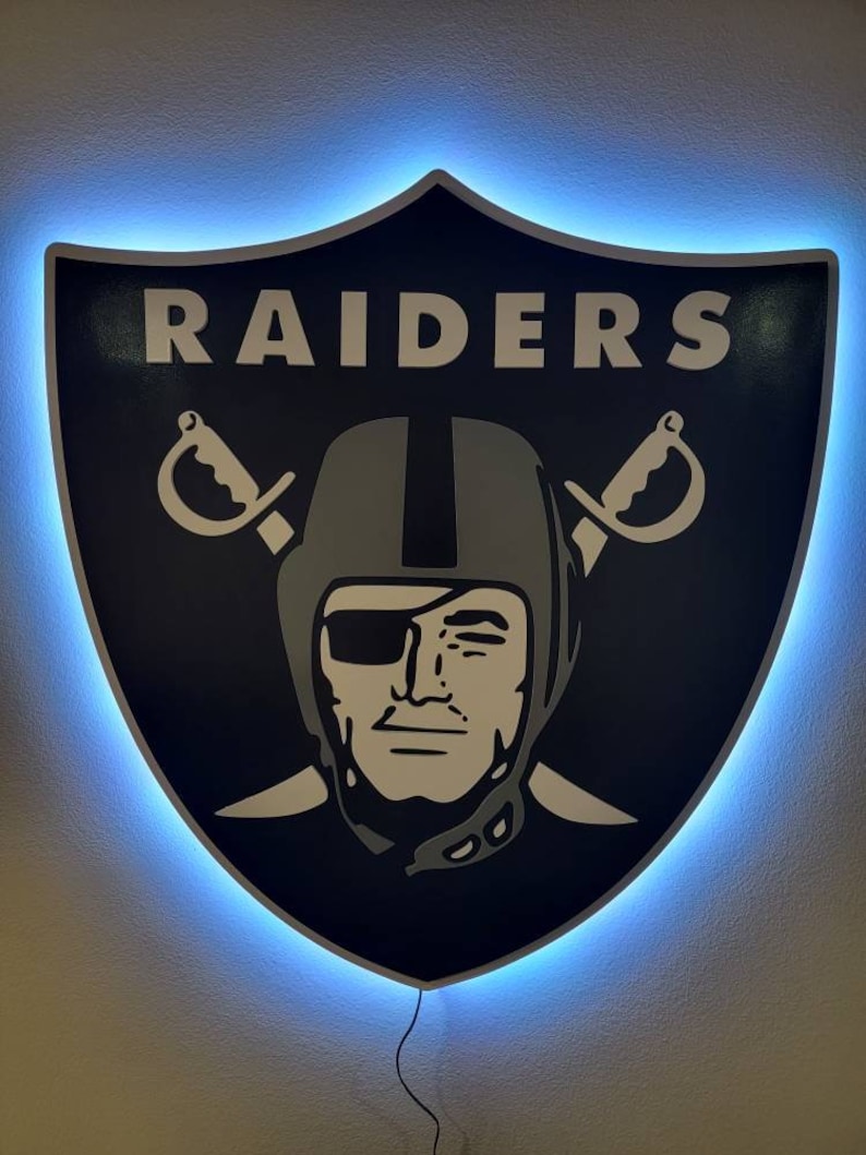 Las Vegas Radiers LED Backlit Sign, NFL Football Wall Decor, Sports ...