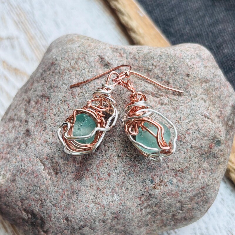 Wire Wrap Sea Glass - Etsy