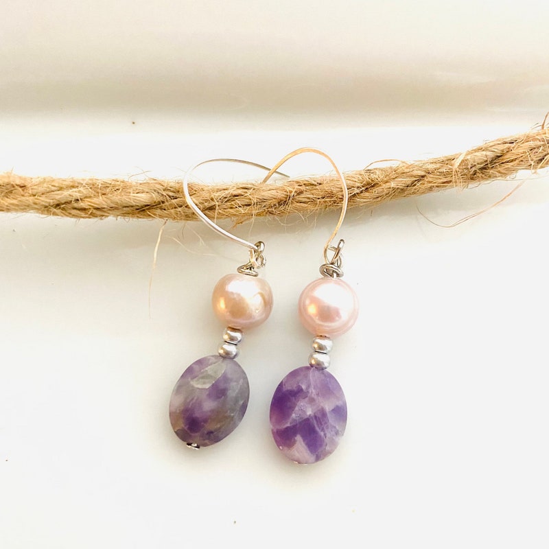 Amethyst and Pearl - Etsy