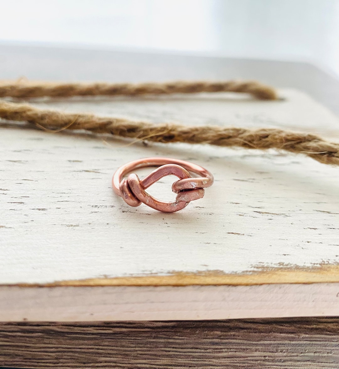 Distressed Aluminum Wire Wrapped Knot Ring, Hand Wrapped Wire ...