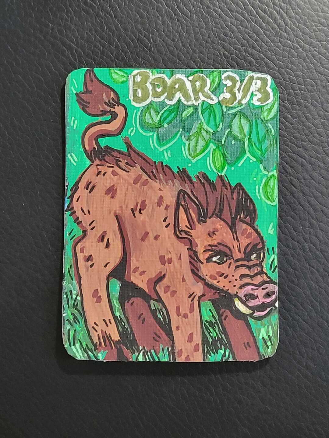 Hand-painted 3/3 Boar Token - Etsy