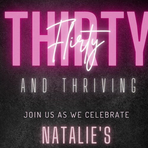 30 Flirty and Thriving 13 Going on 30 Thirty Birthday Card - Etsy UK