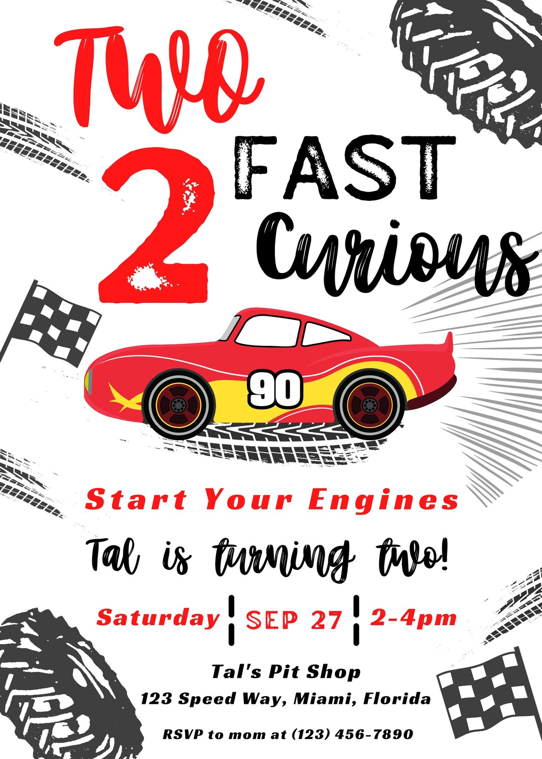 Two Fast 2 Curious- Second Birthday Invitation - Etsy