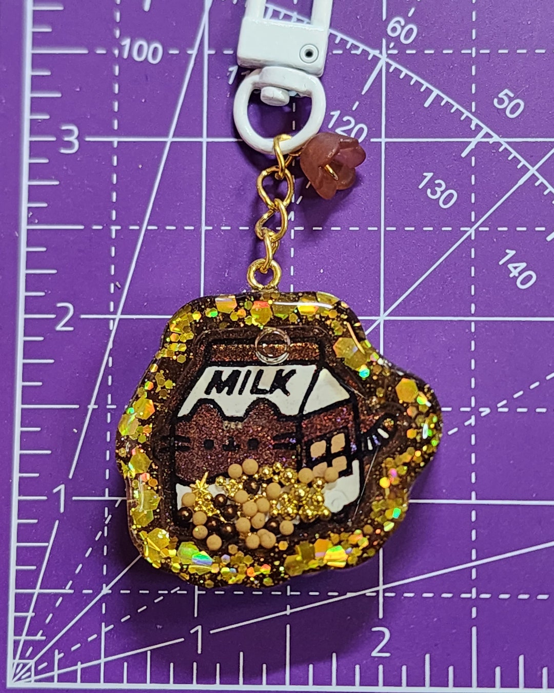 Resin Cat Milk/donut Shaker Keychains - Etsy