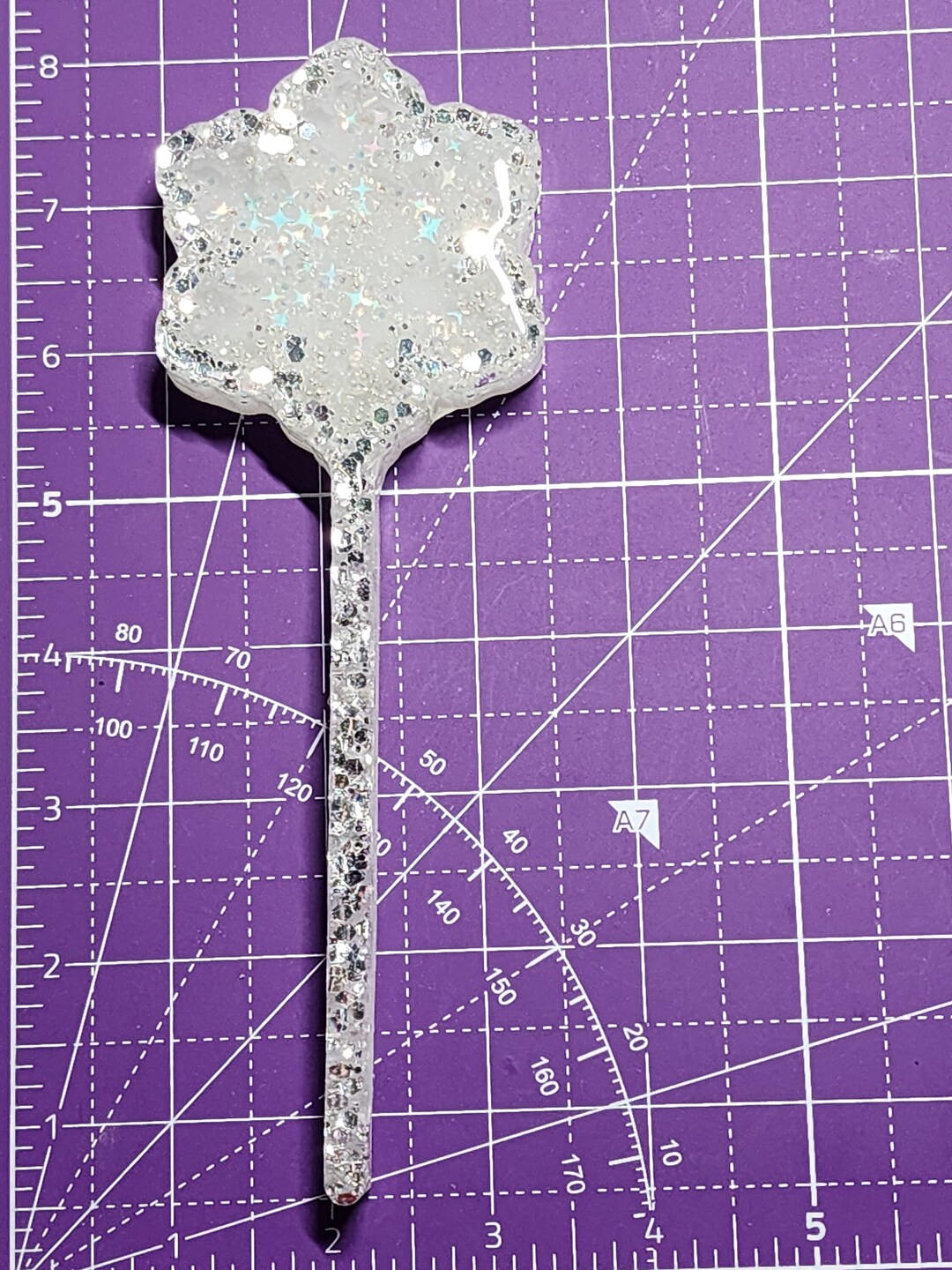 Resin Glowing Snowflake Shaker Wand - Etsy