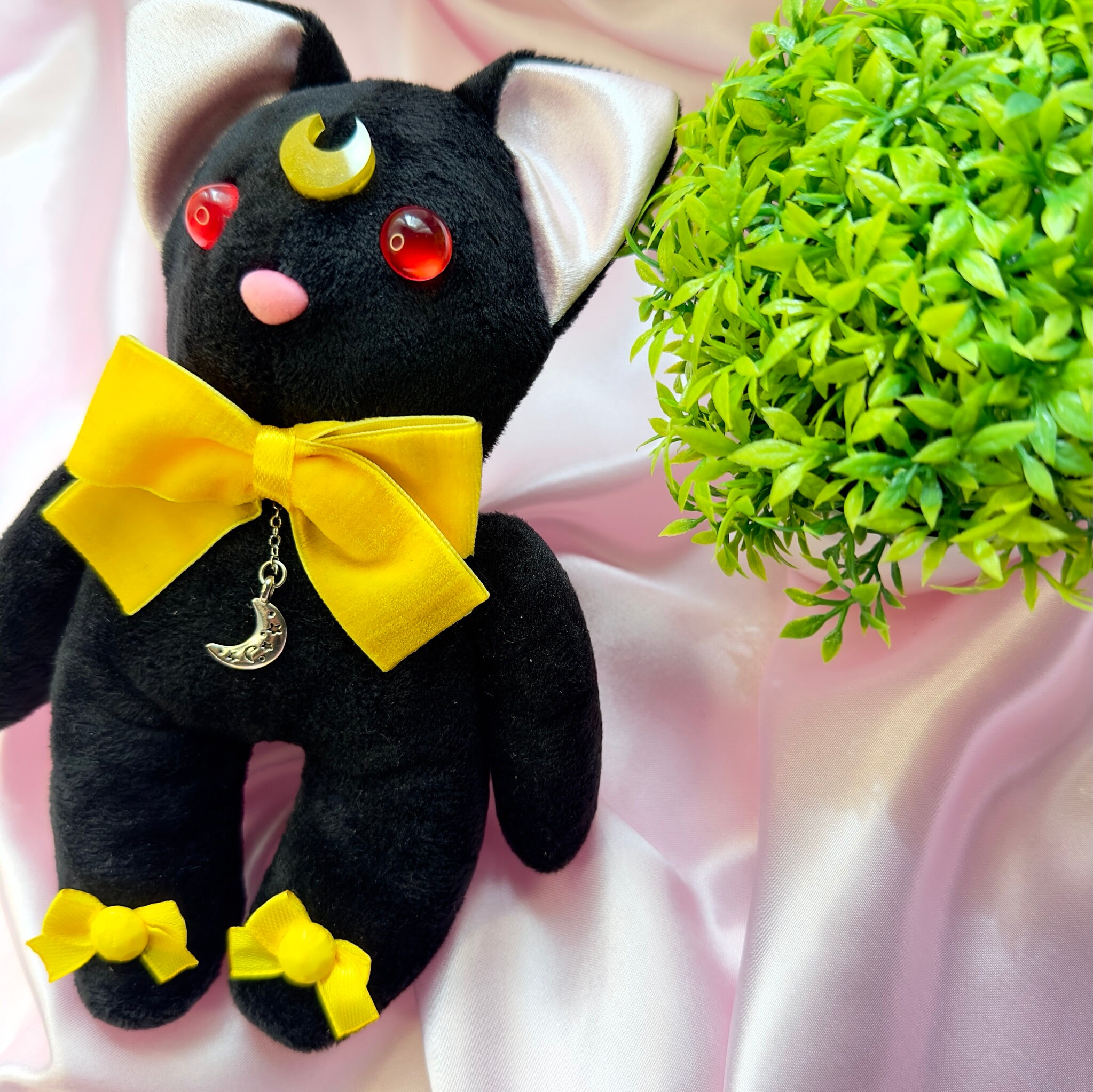 Luna Plush - Sailor Moon Themed Stuffed Animal - Black Cat Plush With ...