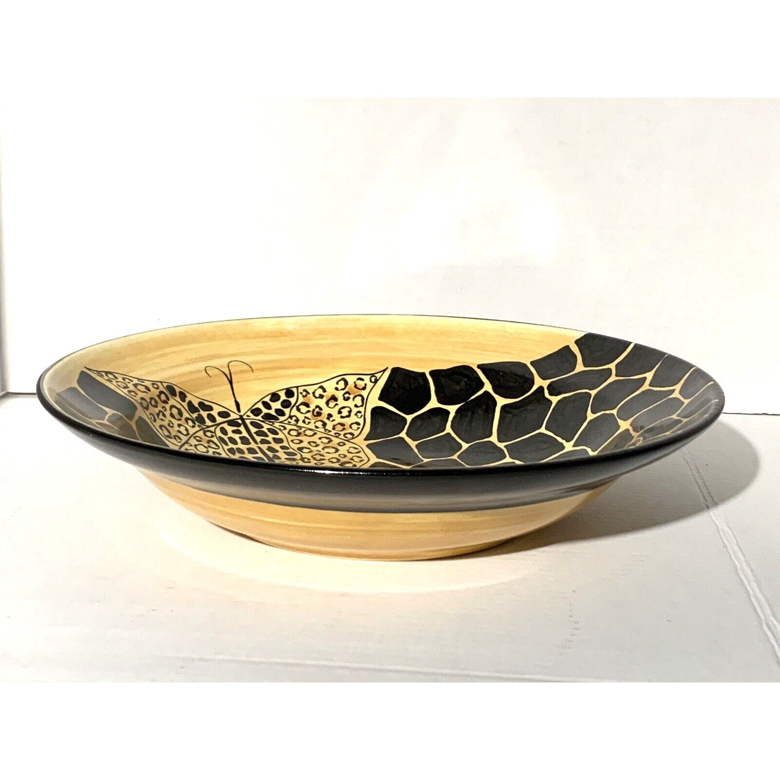 Laurie Gates Ware Metamorphosis Pattern Large Round Serving Bowl 14 ...