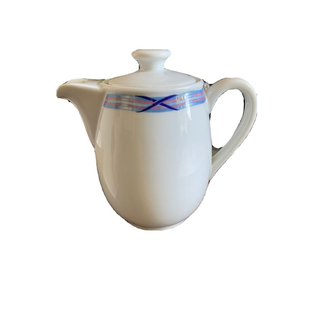 Vintage Bauscher Germany Small White Ceramic Lidded Teapot 6 in Tall ...