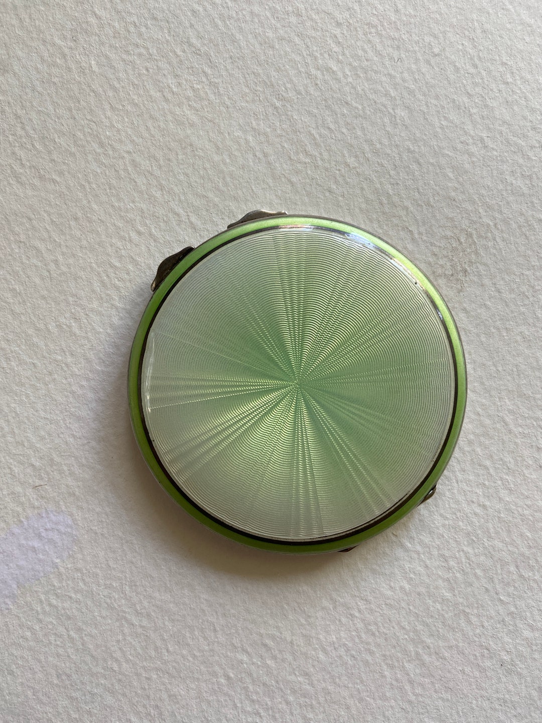 Antique (birks) Light Green Guilloché Powder Compact - Etsy
