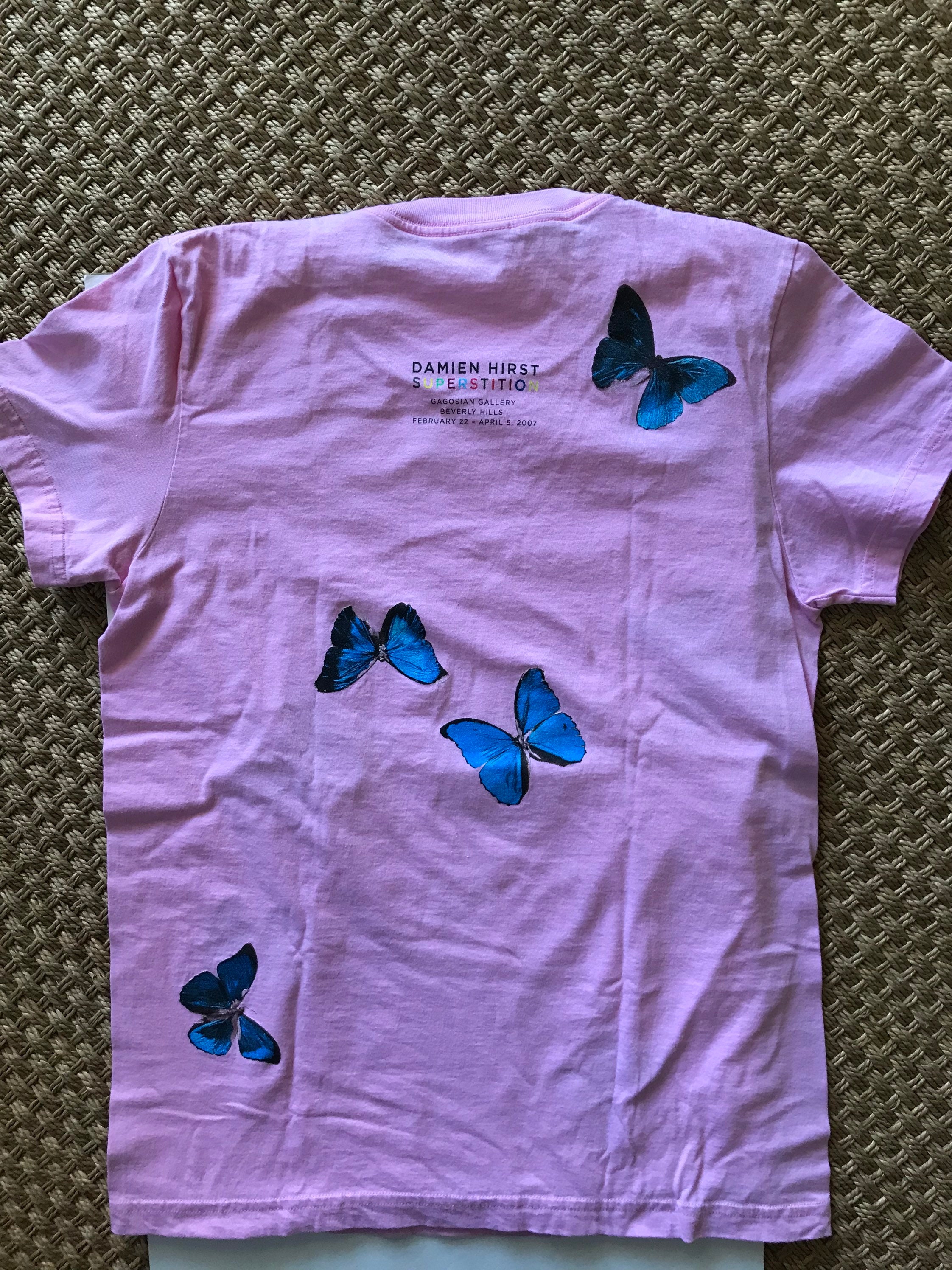 DAMIEN HIRST: 2007 Superstition Show Other Criteria T-shirt Pink RARE ...